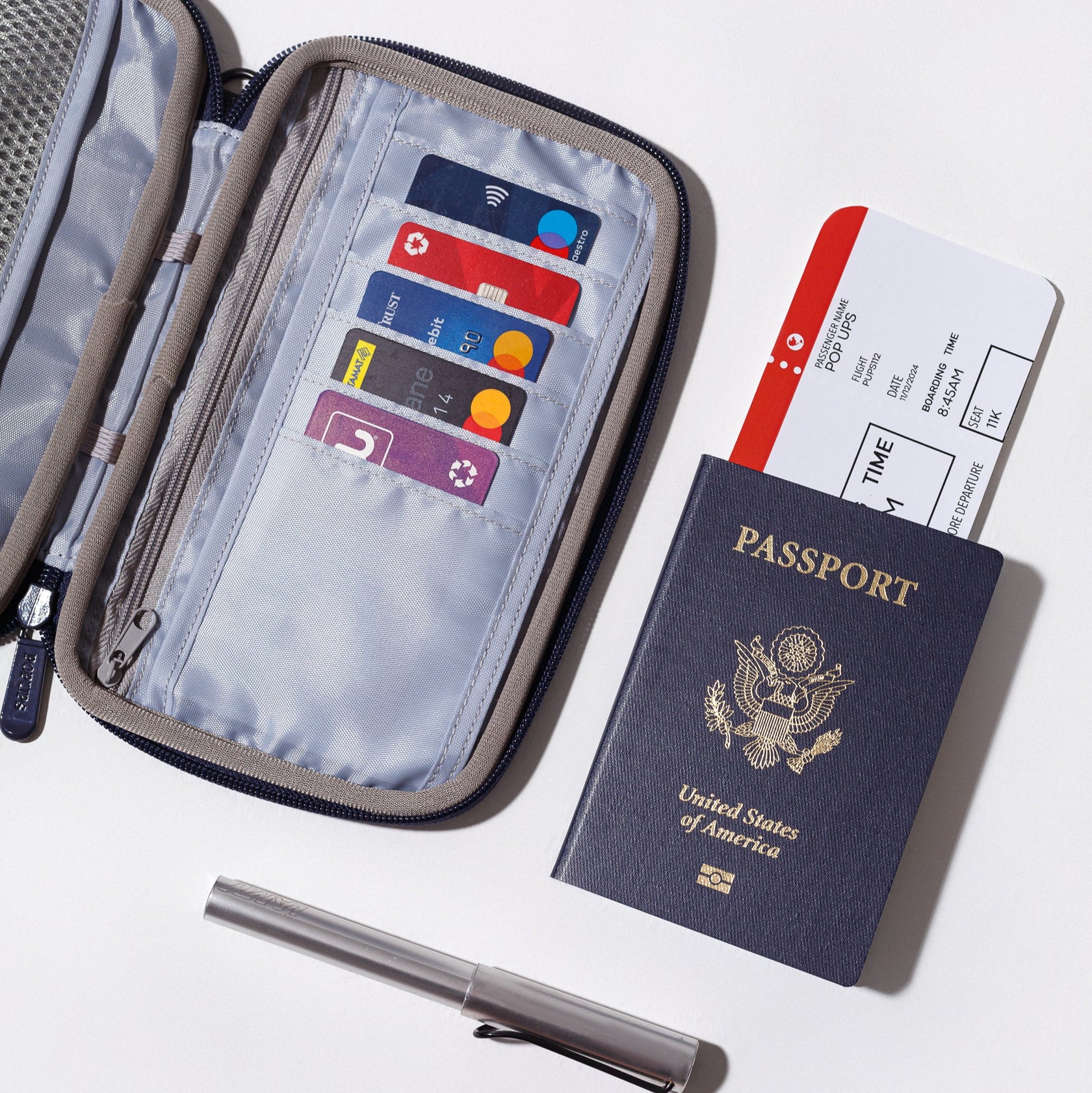 PASSPORT WALLET DEEP BLUE – Pop Ups Brand