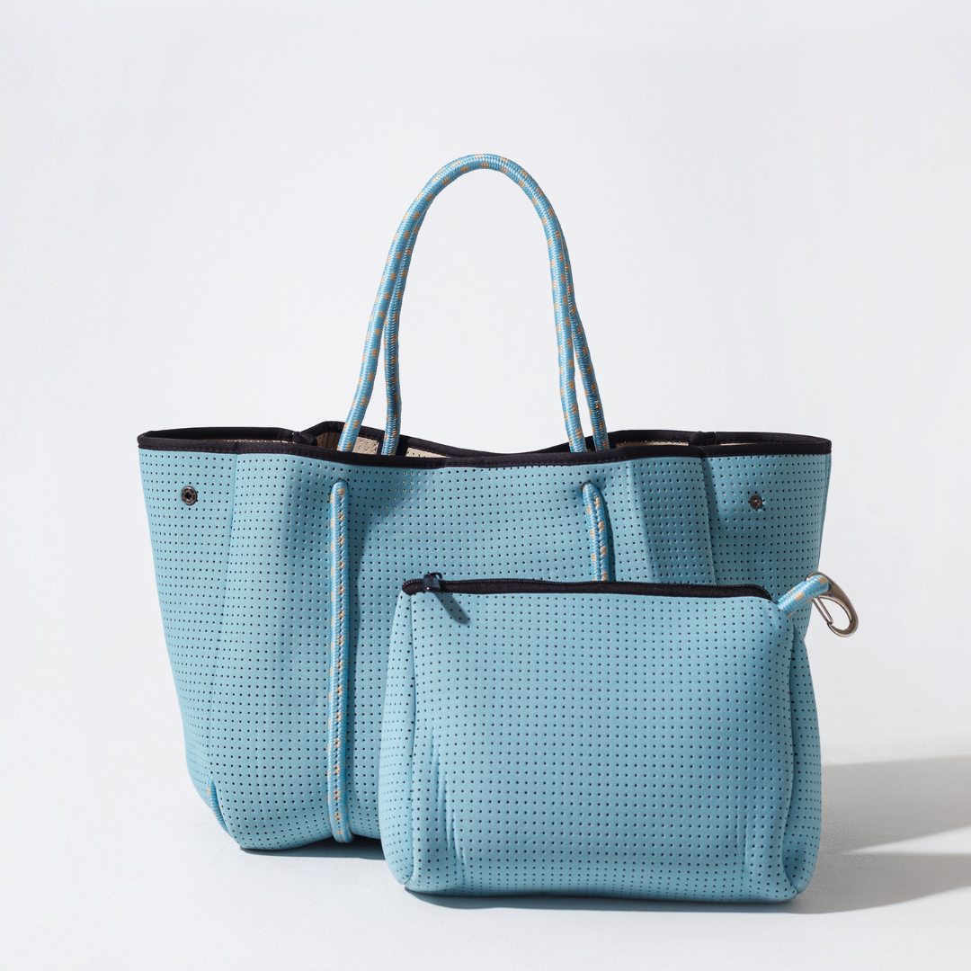 SKY BLUE BASIC SET - EVERYDAY TOTE AND POUCH – Pop Ups Brand